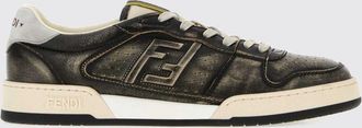 Fendi Match Sneaker aus Kalbsleder von mit FF-Monogramm und Used-Look