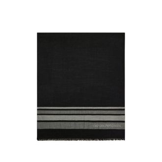 Emporio Armani Echarpe &agrave; motif avec franges