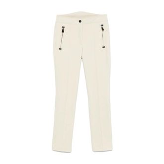 Moncler Grenoble Wei&szlig;e Hose Slim Fit - - Trousers - Damen - Beige - M