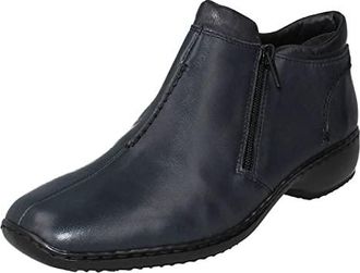 Rieker Bottes &agrave; fermeture &eacute;clair Doro L3882 pour femme, Cuir bleu marine, 42 EU