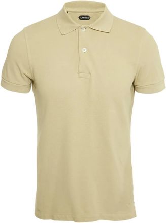 Tom Ford polo &agrave; col ray&eacute; - Tons neutres