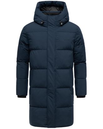 Stone Harbor Herren Steppmantel mit kuscheligem Fleece-Innenfutter warmer Wintermantel mit gro&szlig;er Kapuze Hadrieen XX Navy Gr. S