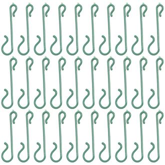 Aboofan 100 St&uuml;ck Weihnachtsbaum Aufh&auml;nger Weihnachtsbaum Au&szlig;endekoration Weihnachtskugel Weihnachtsschmuck Haken Gr&uuml;ne Weihnachts H&auml;ngedekoration Weihnachtss