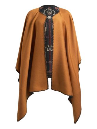 Etro cape r&eacute;versible imprim&eacute;e - Marron