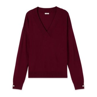 Oltre Pull col en V - Femme - Pulls - Rouge - Taille: 42 FR