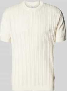 Lindbergh T-Shirt in Strick-Optik mit Zopfmuster