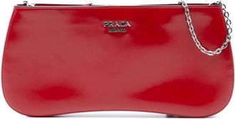 Prada Hobo Bags - Spazzolato Sidonie Chain Crossbody - Gr. unisize - in Rot - f&uuml;r Damen