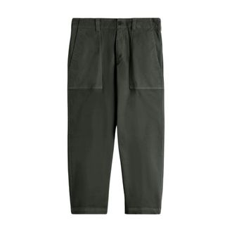 Aspesi Cropped Gabardine Hose - - Trousers - Damen - Gr&uuml;n - S