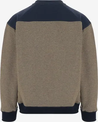 J.W.Anderson Logo Wool-Blend Color-Block Sweatshirt - Multicolor