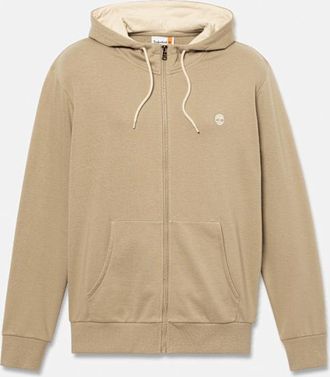 Timberland Oyster River Kapuzenjacke mit Logo auf der Brust und durchgehendem Rei&szlig;verschluss f&uuml;r Herren in Grau, Herren, Grau, Gr&ouml;&szlig;e