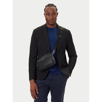 Calvin Klein Umh&auml;ngetasche Calvin Klein Emblem Emboss Camera Bag LV04D3203G Schwarz