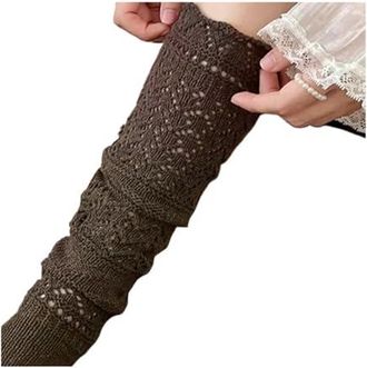 Generic Chaussettes longues tricot&eacute;es, l&eacute;g&egrave;res pour femme, Marron caf&eacute;, 35/39 EU