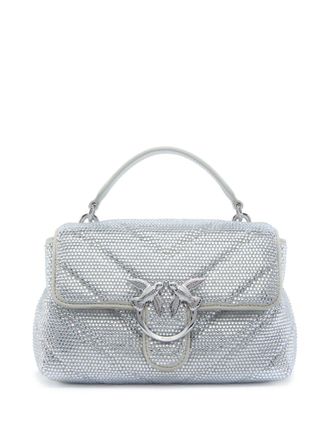 Pinko mini sac port&eacute; &eacute;paule Love Lady - Argent