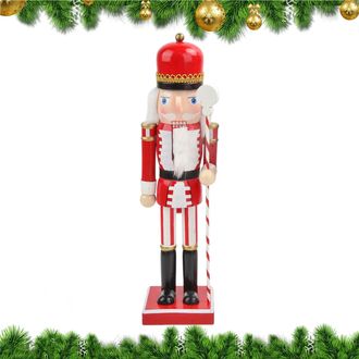 Generic 38,1 cm gro&szlig;er Nussknacker aus Holz - klassische Weihnachtsdekoration f&uuml;r den Tisch f&uuml;r, Kaminsims, Wohnzimmer | festliches Weihnachtsornament f&uuml;r Zuh