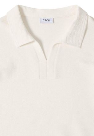 Cecil Langarmshirt Structured Poloshirt