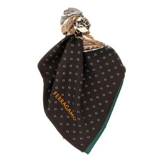 Ferragamo Femme, Accessoires, Multicolore, Taille: ONE Size Madras Print Scarf