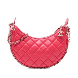 Chanel Pre-owned Quilted Lambskin Crossbody Bag - - Pre-owned - Damen - Rosa - ONE SIZE