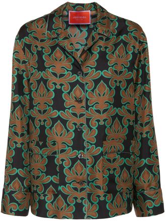 La DoubleJ chemise à boutonnière sur le devant - Noir