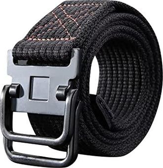 Generic Ceinture ext&eacute;rieure en toile &agrave; d&eacute;gagement rapide pour homme adulte Unisexe, Noir, L