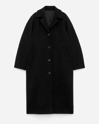 Arket Oversize-Mantel Aus Wollmischung -Schwarz