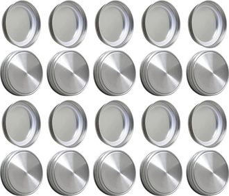 Cabilock Einmachdeckel Edelstahl Mason Jar Deckel Einmachgl? Ersatzdeckel 20 Stücke Einmachglasdeckel Marmeladengl? Abdeckung für Wide Mouth Mason Jar Canning 