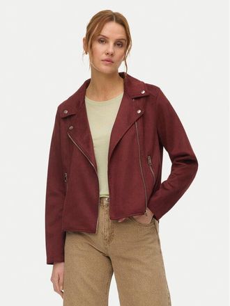 Vero Moda Jacke aus Kunstleder Jose 10300938 Dunkelrot Regular Fit