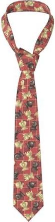 Generic Cravate Pour Homme Pi&egrave;ces D&Eacute;checs &Eacute;chiquier Rouge Fine Tie R&eacute;glable Cravate Pour Hommes Pour F&ecirc;te Affaires Remise De Dipl&ocirc;me