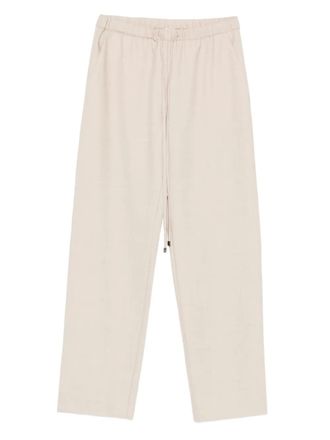 Antonelli pantalon droit à lien de resserrage - Tons neutres