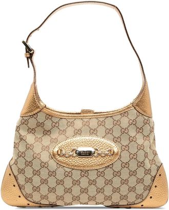 Gucci Hobo Bags - GG Canvas Punch Shoulder Bag - Gr. unisize - in Braun - f&uuml;r Damen