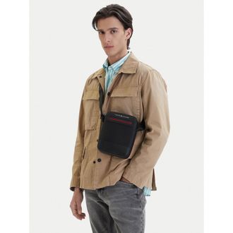 Tommy Hilfiger Umh&auml;ngetasche Tommy Hilfiger Th Foundaiton Mini Reporter AM0AM14156 Schwarz