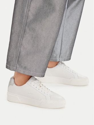 Calvin Klein Sneakers Chunky Cupsole Lace Up Lth Met YW0YW01948 Wei&szlig;