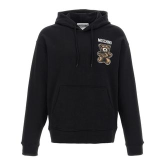 Moschino Teddy Print Hoodie - - Sweatshirts & Hoodies - Herren - Schwarzk - M