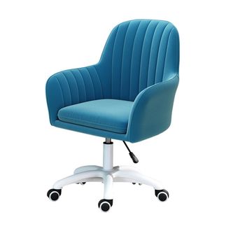 Generic 360&deg; Drehbarer B&uuml;rostuhl Mit H&ouml;henverstellung Und Rollen for Den Schreibtisch Oder Den Schminktisch Zu Hause(Blue)