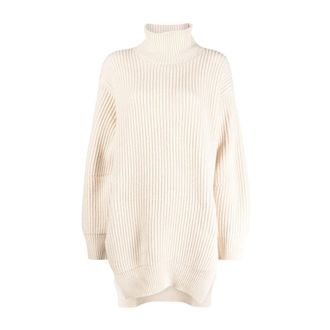 Jil Sander Eleganter Woll-Rollkragenpullover - - Knitwear - Damen - Beige - S