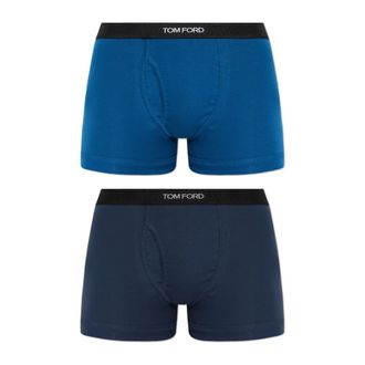 Tom Ford Homme, Sous-v&ecirc;tements, Bleu, Taille: L Cotton Boxer Briefs Two Pack