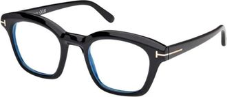 Tom Ford Homme, Accessoires, Noir, Taille: 49 MM Blue Block Square Optical Frame