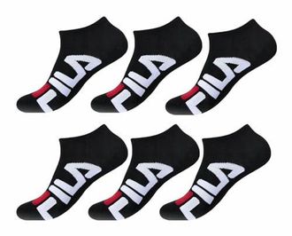 Fila Chaussettes pour homme en coton, douces et résistantes (lot de 6), 200 noir, 43-46