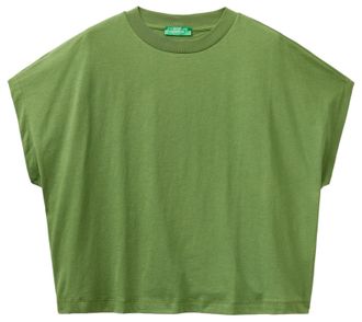 Benetton Damen 3096D1071 T-Shirt, grün, Medium