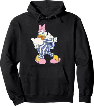 Disney Daisy Duck Striped Pajamas Slumber Party PJs Pose Pullover Hoodie