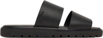 Calvin Klein Pantoletten Sq Molded Sandal Db Lth HM0HM02234 Schwarz
