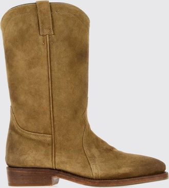 Jil Sander Bottes western en daim avec bout effil&eacute;