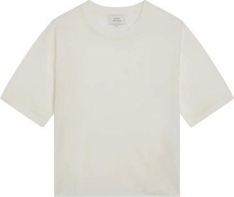 Loulou Studio Femme, Tops, Blanc, Taille: 38 FR Nala Fine Top &agrave; Manches Courtes