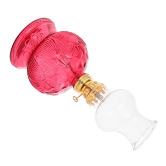 Lurrose Rustikale Öllampe Mit Glas-petroleumbehälter Windfeste Design Für Innenräume Dimmbare Helligkeit Transparenter Ölstandsanzeiger Dekorative Öllaterne F