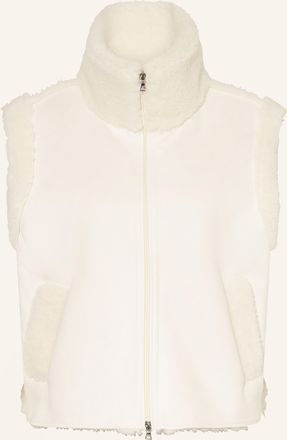 Marc Aurel Marc Aurel Weste In Lederoptik Mit Kunstfell weiss