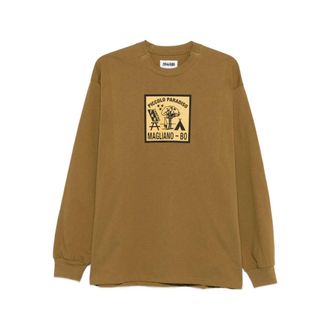 Magliano Homme, Tops, Brun, Taille: M T-shirt Graphique &agrave; Manches Longues