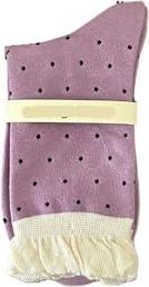 Generico Chaussettes mi-mollet avec d&eacute;tail noeud, chaussettes printani&egrave;res en coton pour femme 2 paires, Color10, Taille Unique