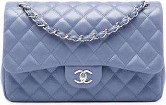 Chanel Sac bandouli&egrave;re classique double rabat Pre-owned - Femme - Pre-owned - Violet - Taille: ONE Size