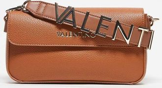 Valentino Alexia - Schultertasche in Braun mit Umschlagklappe und Umh&auml;ngeriemen-Brown