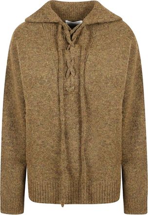 Isabel Marant laced collared sweater - Braun
