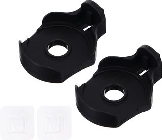 SOLUSTRE 2 Sätze Automatischer Seifenspender Wandhalterung Schwarzer Halter für Flüssigseifen Spender Platzsparend Bohrfrei Geeignet für Glatte Oberflächen in 